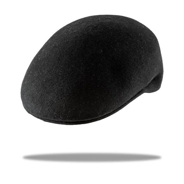 Ascot Wool Felt Flat Cap in Black – Crown & Envy